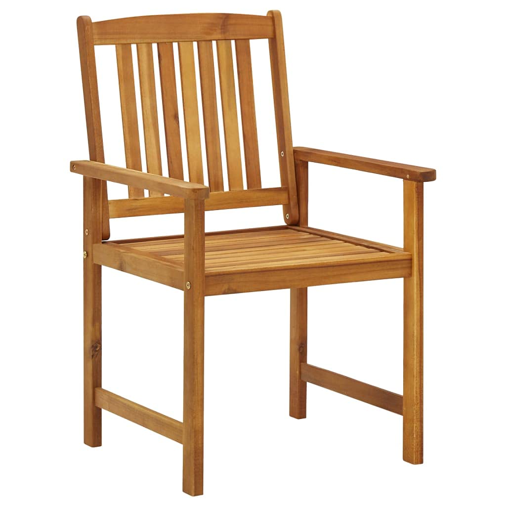 UTSRABFA Outdoor Dining Chair Dining Side Chair Conversation Furniture Set Patio Chairs with Cushions 2 pcs Solid Acacia Woodfor Lawn Backyard & Garden All-Weather Resistant