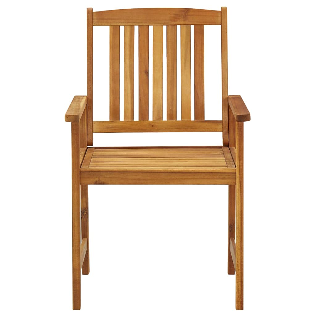 UTSRABFA Outdoor Dining Chair Dining Side Chair Conversation Furniture Set Patio Chairs with Cushions 2 pcs Solid Acacia Woodfor Lawn Backyard & Garden All-Weather Resistant