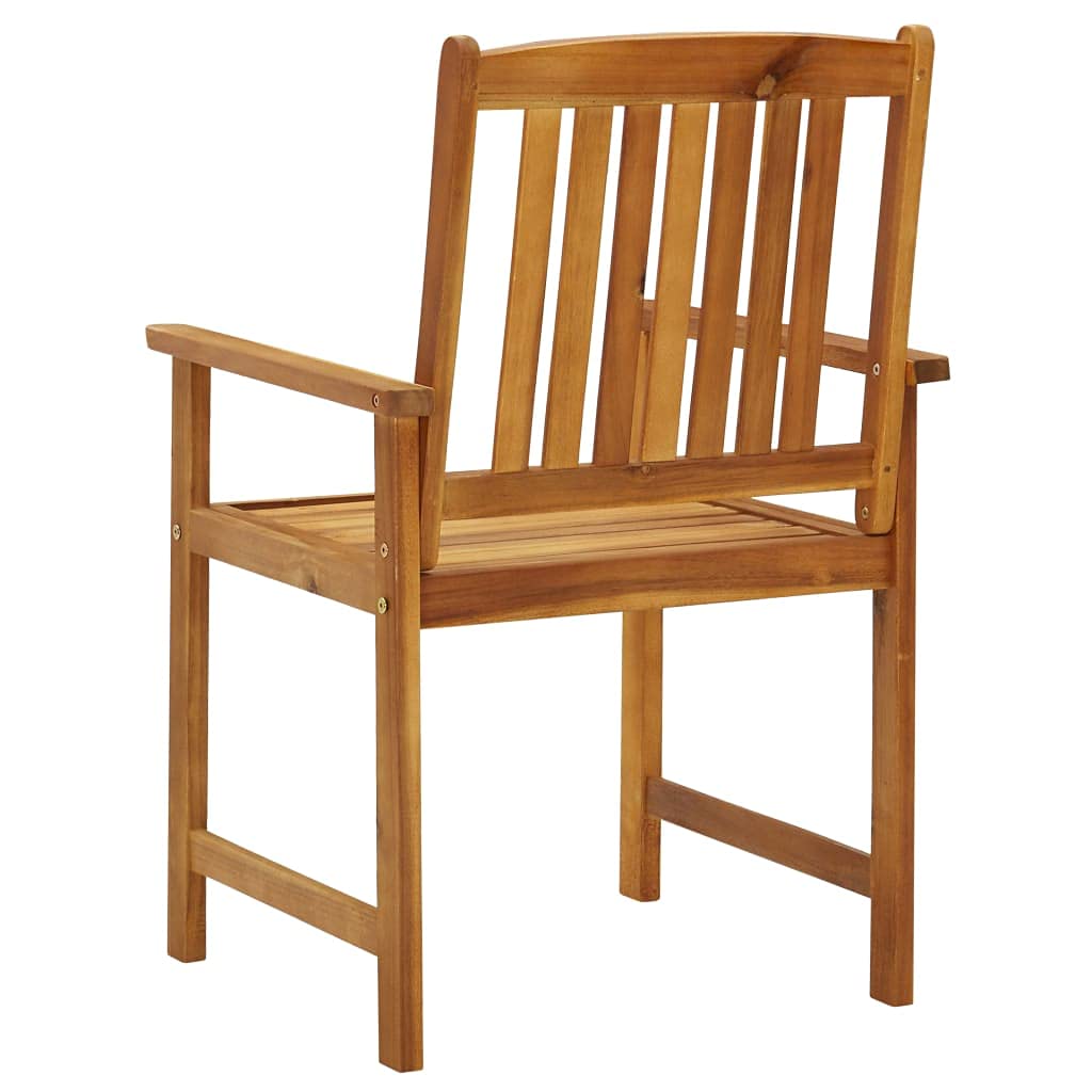 UTSRABFA Outdoor Dining Chair Dining Side Chair Conversation Furniture Set Patio Chairs with Cushions 2 pcs Solid Acacia Woodfor Lawn Backyard & Garden All-Weather Resistant