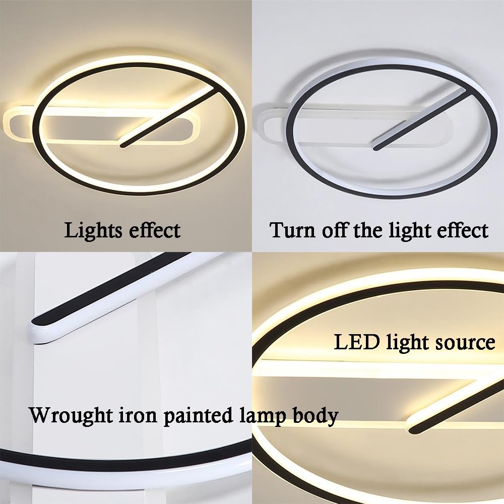 Hanging Lamp, Ultra-Thin Round Ceiling Light, LED Three Color Dimming Flush Mount Ceiling Light, Dimmable 3000K-6000K Ceiling Lamps for Bedroom Dining Living Room Kitchen Hallway (Size : 50cm)