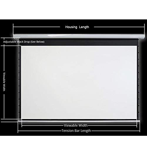 KXDTZ 16:9 4k Motorized Tensioned Projector Screen Black Crystal ALR Projection Screen for Your Home Theater (Size : 133 inch)