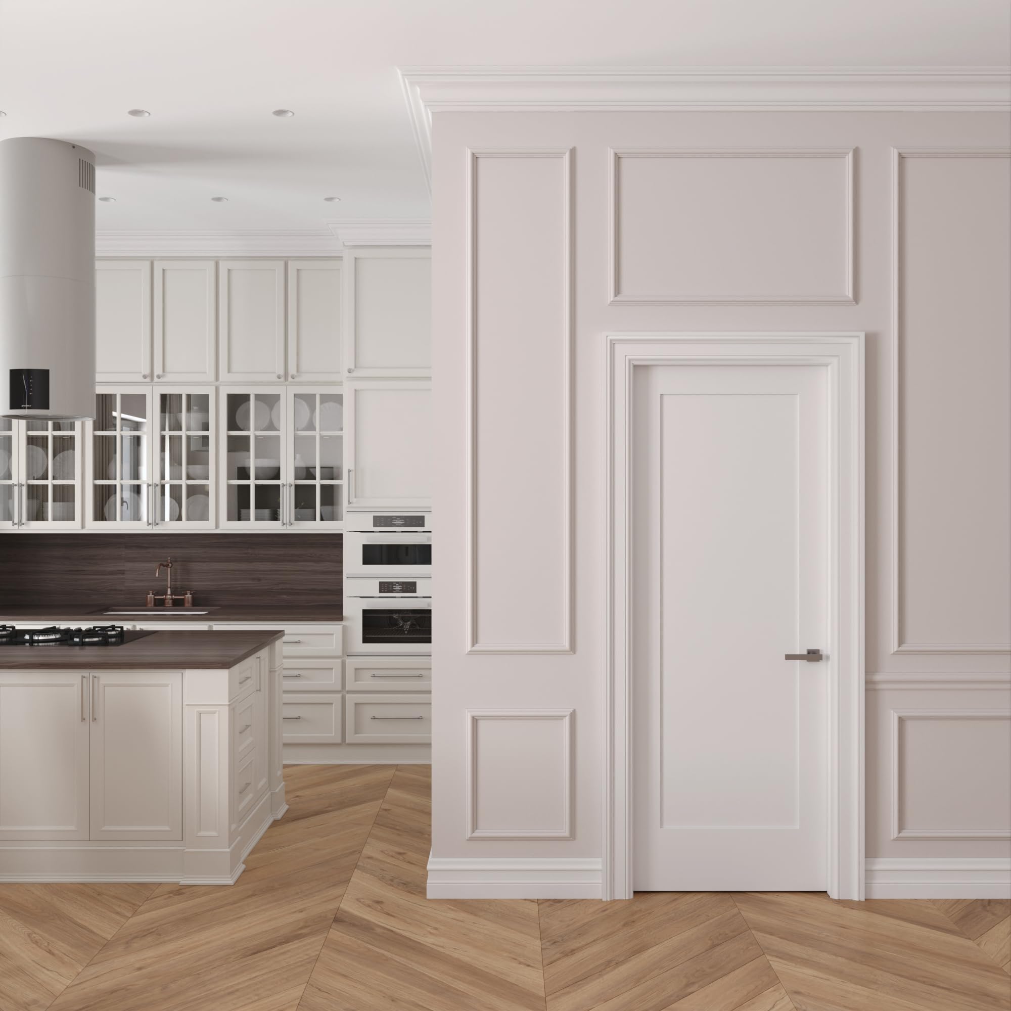 28 in. x 80 in. Right-Handed Solid Core Prehung Interior Door White Primed Smooth Texture with Oil Rubbed Bronze Hinges