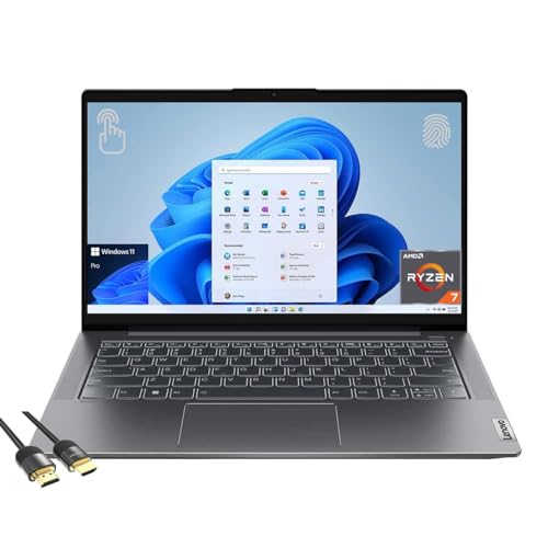 Lenovo Ideapad 5 Business Laptop, 14" FHD Touchscreen Micro-Edge Display, AMD 8-Cores Ryzen 7 5700U, 8GB RAM, 1TB PCIe SSD, Backlit KB, Fingerprint, Webcam, WiFi 6, USB-C, PDG HDMI, Win 11 Pro
