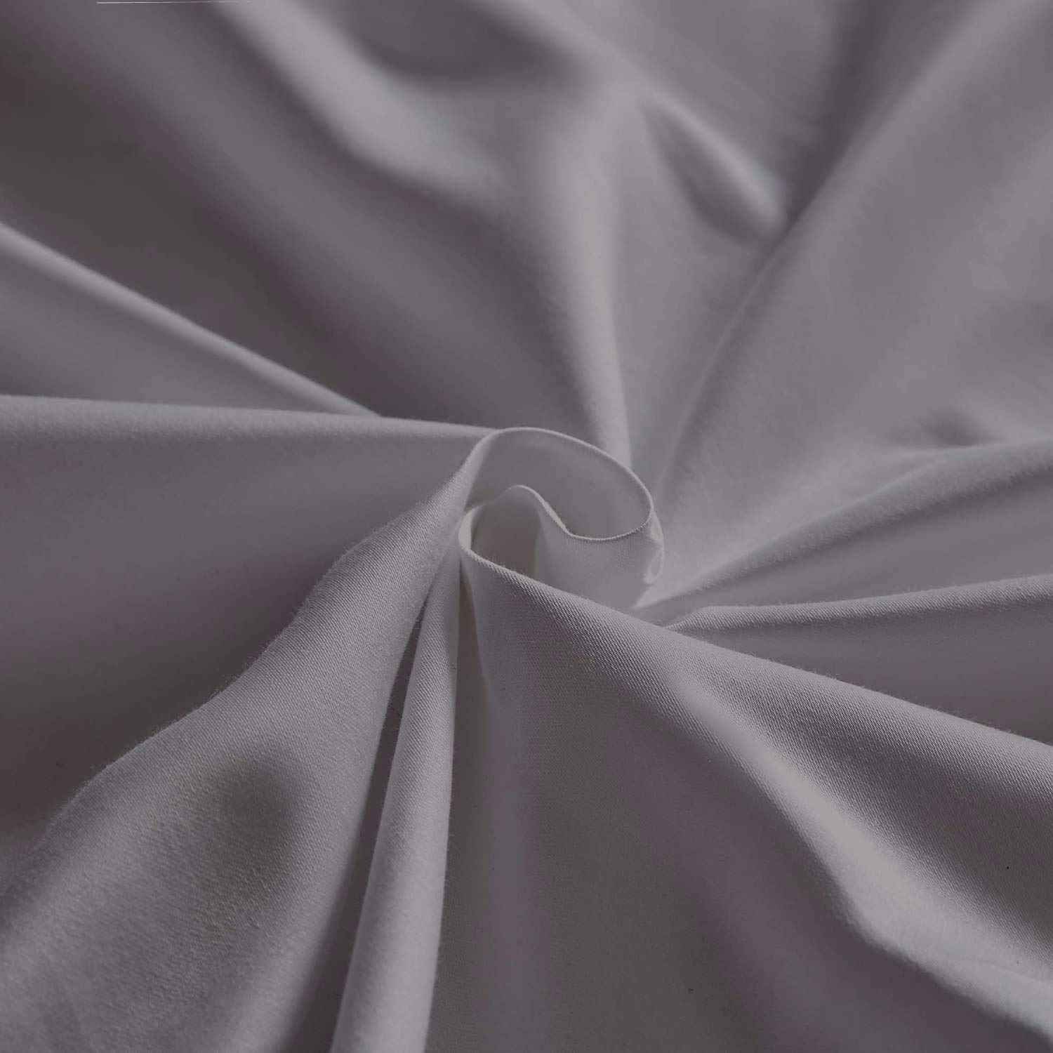 MGPS 100% Real Certified Organic Cotton Bedsheet Set, Full Size 6 Piece 800-Thread-Count Sheet Set, [1 Fitted + 1 Flat + 4 Pillowcases], Extra 30" Deep Pocket - Light Grey
