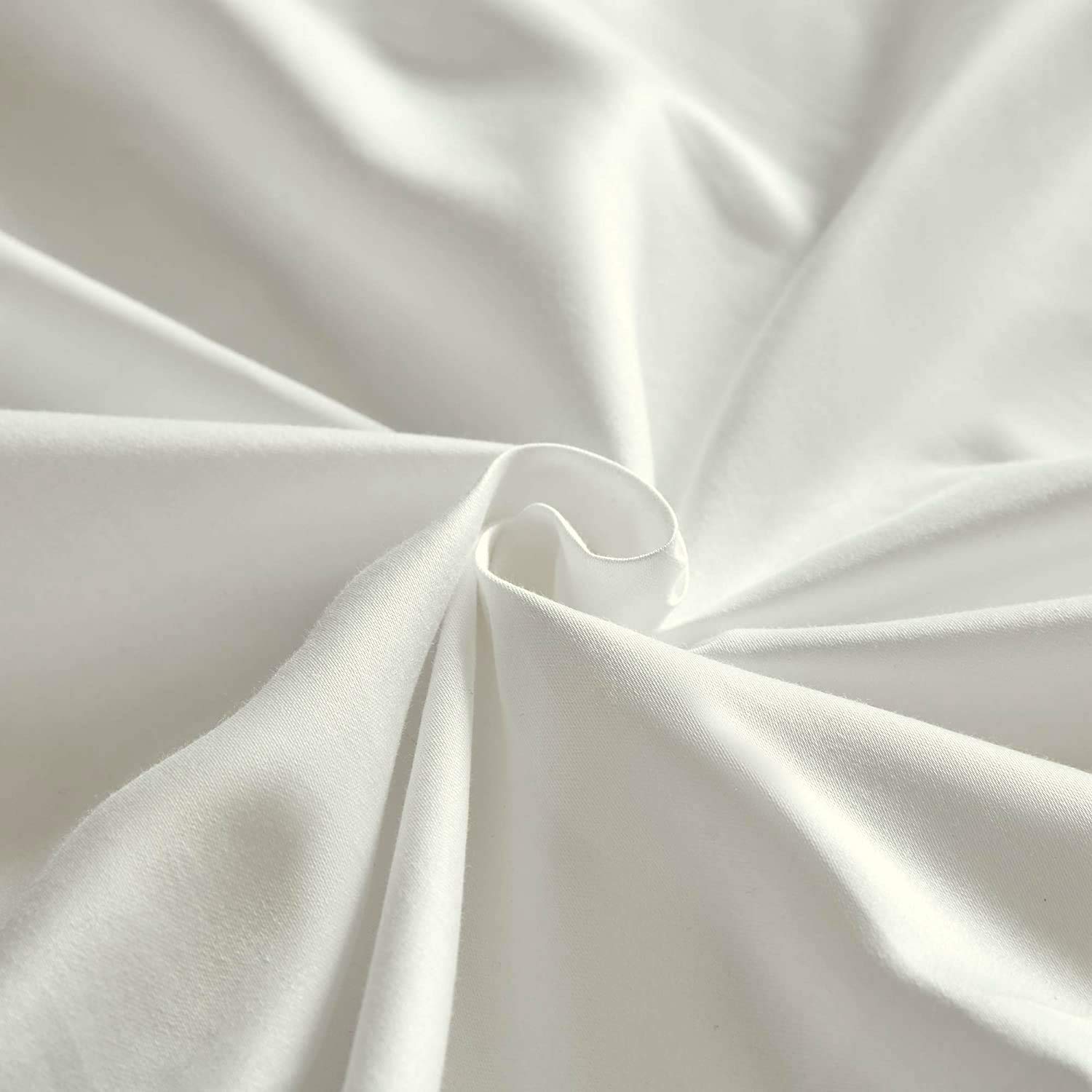 MGPS 100% Real Certified Organic Cotton Bedsheet Set, Full Size 6 Piece 800-Thread-Count Sheet Set, [1 Fitted + 1 Flat + 4 Pillowcases], Fits Mattress Upto 18" Deep Pocket - Ivory