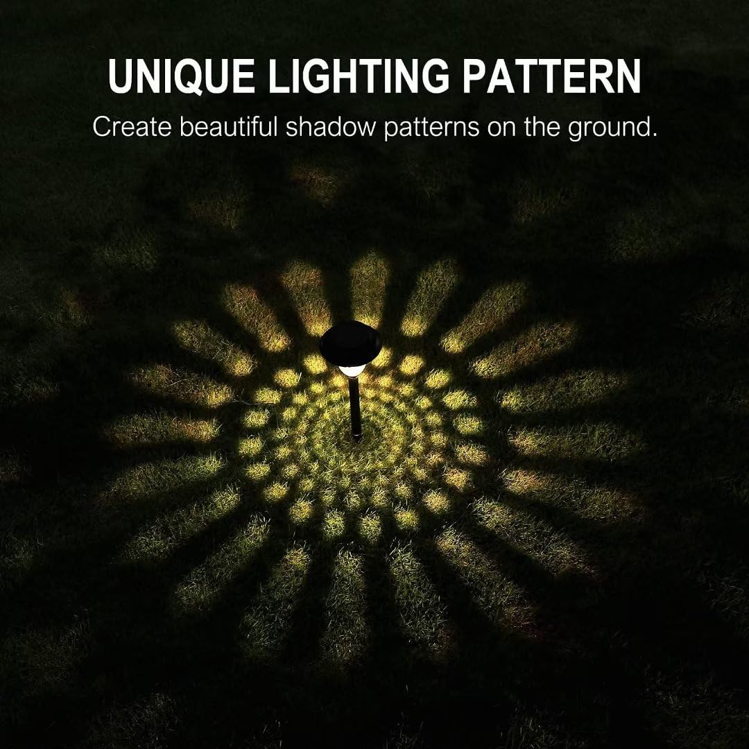 oditton Solar Pathway Lights, 1 Pack - Solar Light, Solar Spotlight, Solar Landscape Lights - Waterproof IP66, 3 Lighting Modes Super Bright LED for Outdoor Garden, Backyard, and Patio