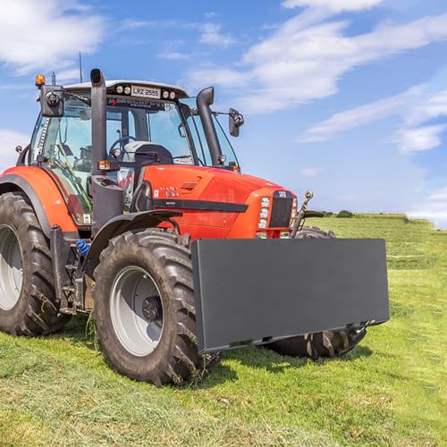 VEVOR 1/2" Skid Steer Attachment, Universal Quick Attach Mount Plate Compatible with Buckets, Plows, Forks and Tractors, Black