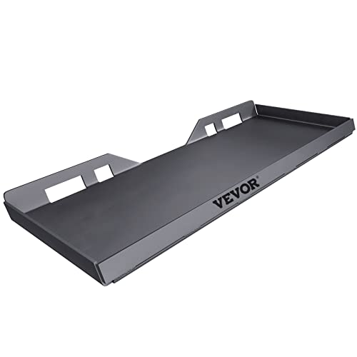 VEVOR 1/2" Skid Steer Attachment, Universal Quick Attach Mount Plate Compatible with Buckets, Plows, Forks and Tractors, Black