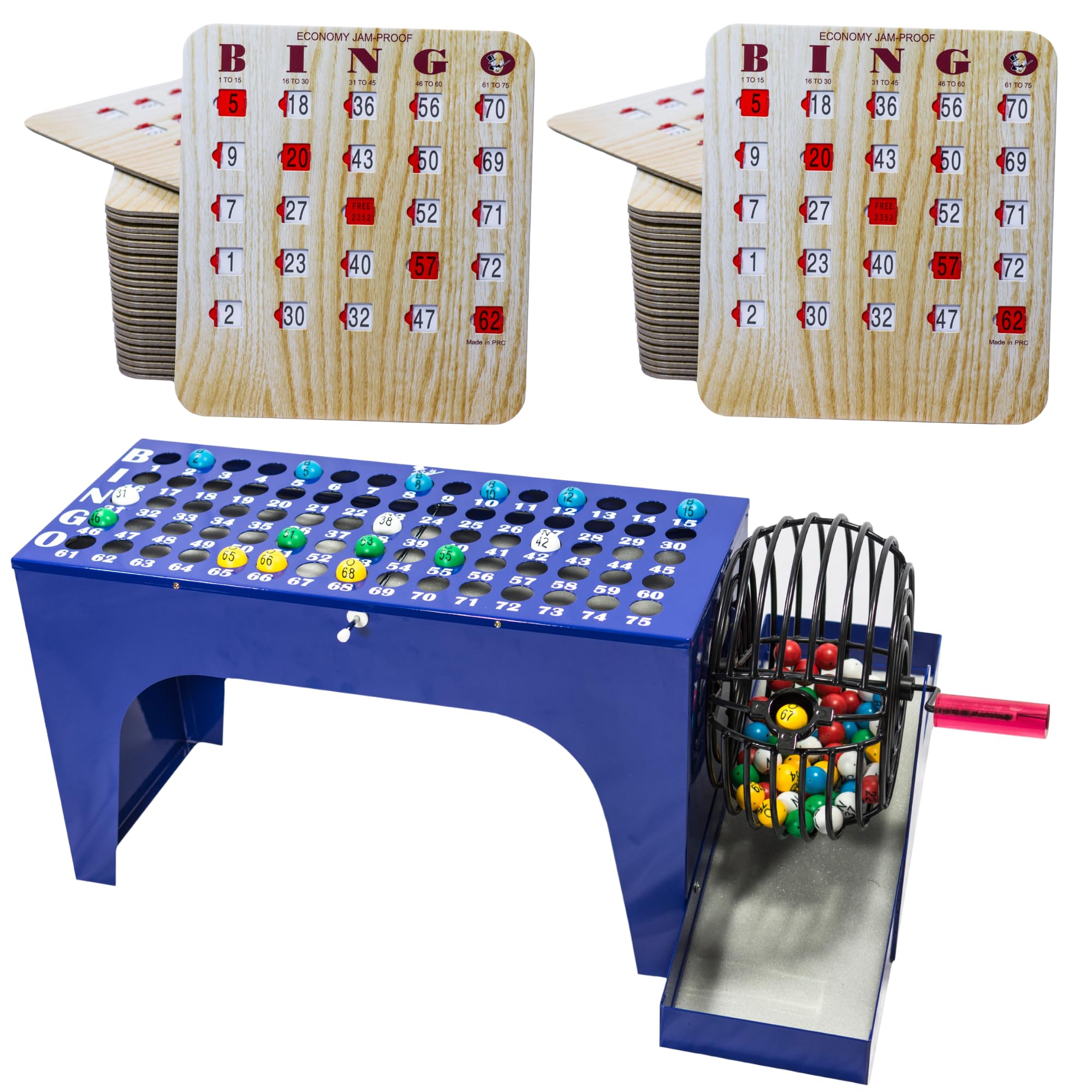 MR CHIPS Bingo Cage and Balls Set Plus 50 Fingertip Cards