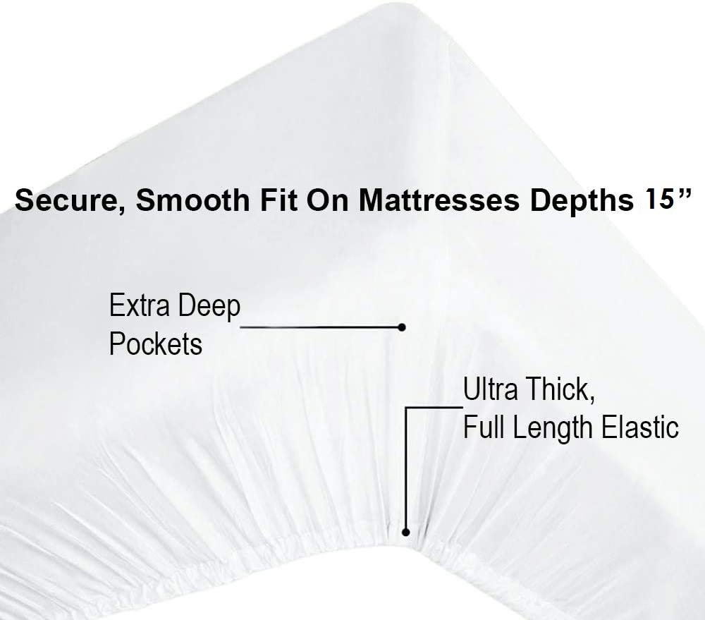 MGPS 100% Real Certified Organic Cotton Bedsheet Set, Full Size 6 Piece 1000 Thread Count Sheets Sets, [1 Fitted + 1 Flat + 4 Pillowcases], Fits Mattress Upto 15" Deep Pocket - Plum