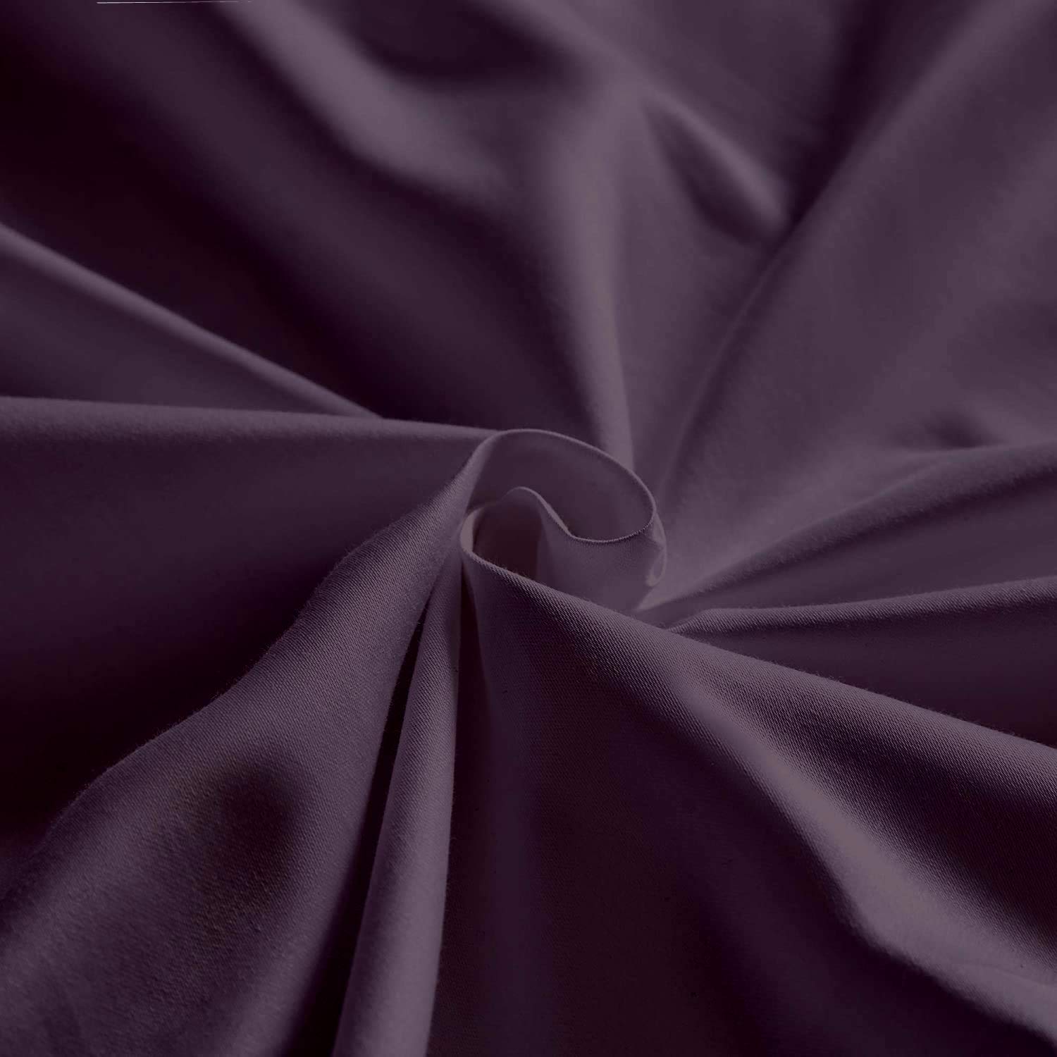 MGPS 100% Real Certified Organic Cotton Bedsheet Set, Full Size 6 Piece 1000 Thread Count Sheets Sets, [1 Fitted + 1 Flat + 4 Pillowcases], Fits Mattress Upto 15" Deep Pocket - Plum