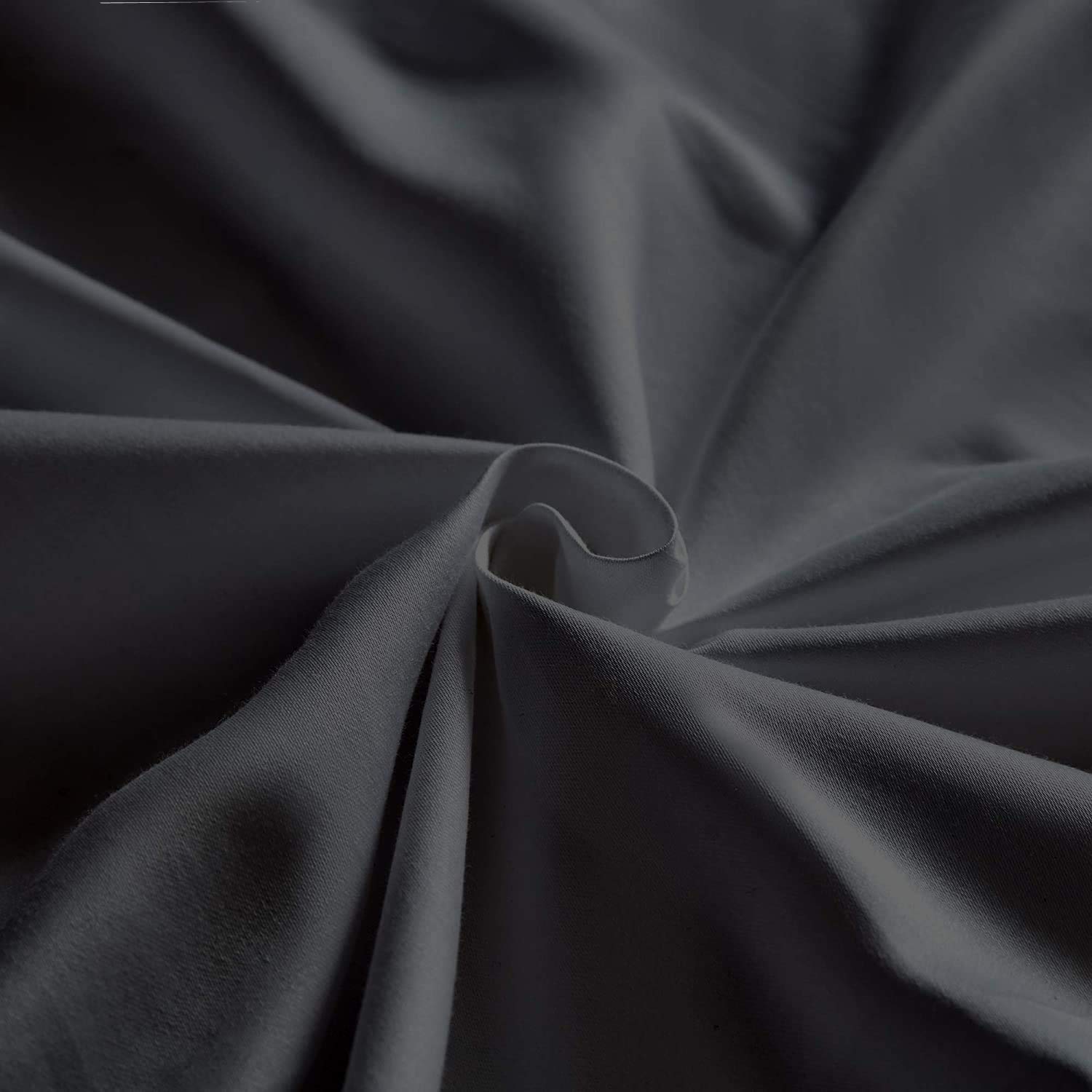 MGPS 100% Real Certified Organic Cotton Bedsheet Set, Full Size 6 Piece 1000 Thread Count Sheets Sets, [1 Fitted + 1 Flat + 4 Pillowcases], Extra 30" Deep Pocket - Dark Grey