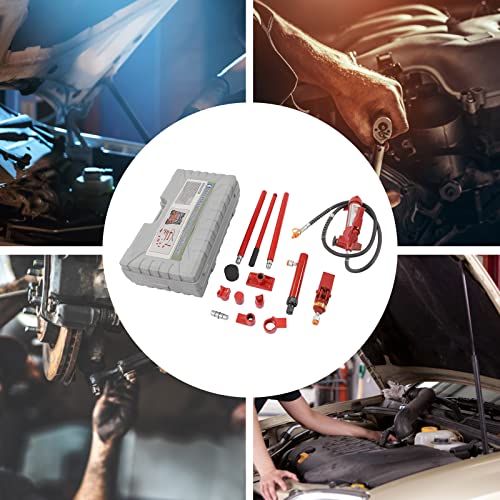 4 Ton Porta Power Kit 4 T Porta Power Hydraulic Jack Auto Shop Body Frame Repair Kit Tool Lift Ram w/Case for Hydraulic Equipment Construction Loadhandler Truck Bed Unloader Farm (4 Ton)