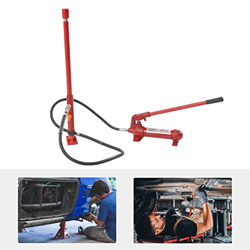 4 Ton Porta Power Kit 4 T Porta Power Hydraulic Jack Auto Shop Body Frame Repair Kit Tool Lift Ram w/Case for Hydraulic Equipment Construction Loadhandler Truck Bed Unloader Farm (4 Ton)