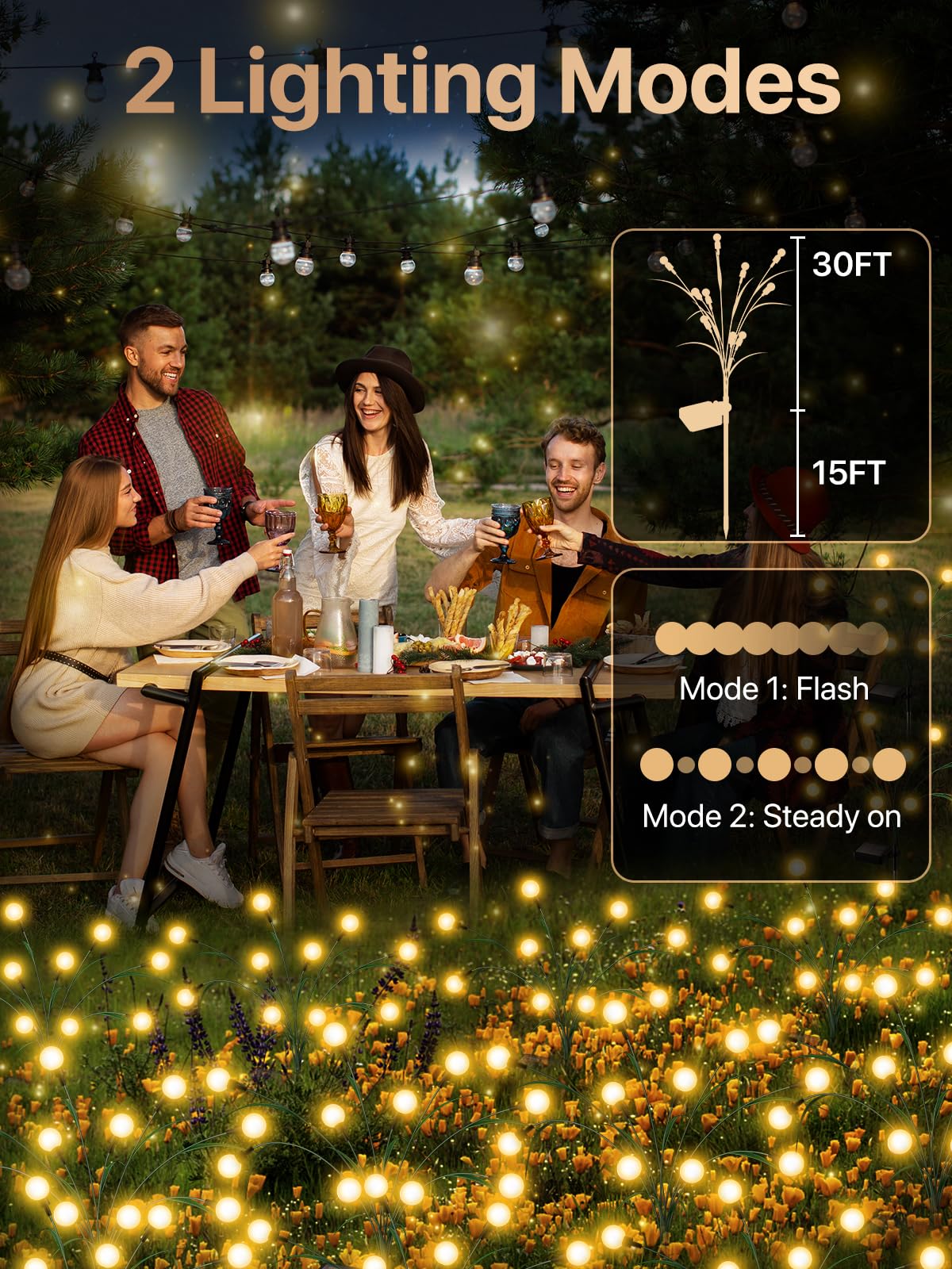 ONTROAD Garden Lights Solar Outdoor, πππ° ππ©π π«ππππ Leaf Design 60 LED Solar Lights for Outside Garden, Solar Garden Lights Outdoor Waterproof, Patio Yard Decoration, Warm White (6 Pack)