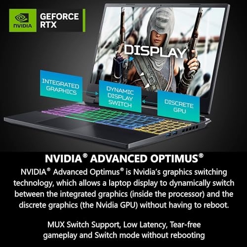 acer Nitro 17 Gaming Laptop 2023 Newest, 17.3" 165Hz 2.5K QHD Display, AMD Ryzen 7-7840HS, NVIDIA GeForce RTX 4060, 32GB DDR5, 1TB SSD, Backlit Keyboard, Windows 11 Home, with Laptop Stand