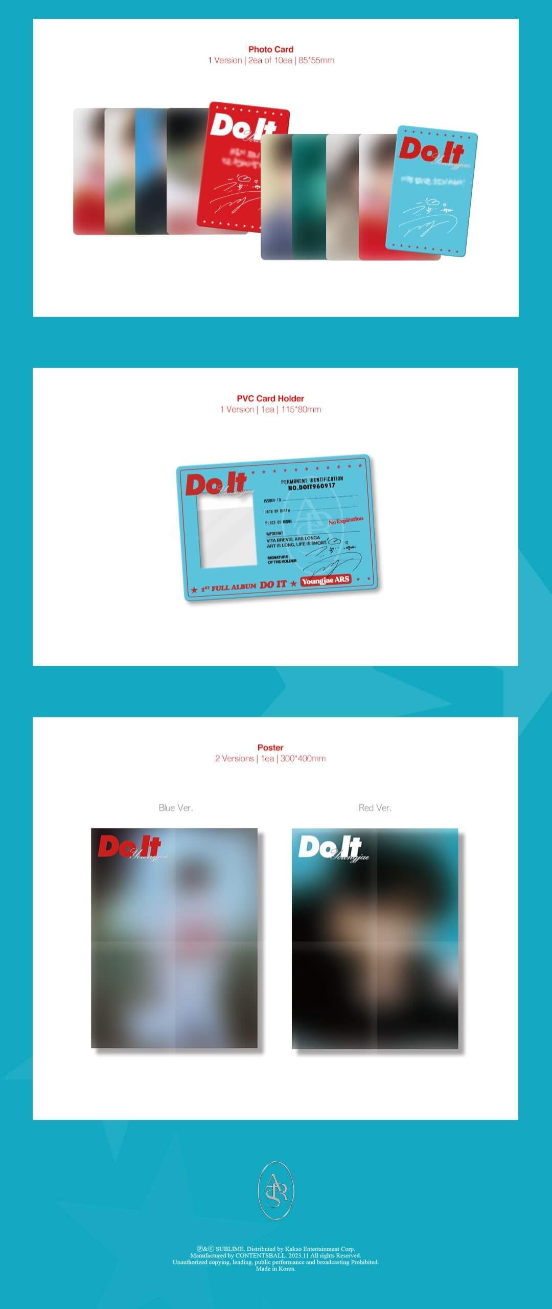 Do It Youngjae Album [Blue ver.]+Pre Order Benefits+BolsVos K-POP Inspired Digital Planner, Digital Sticker Pack (1st Full Album)