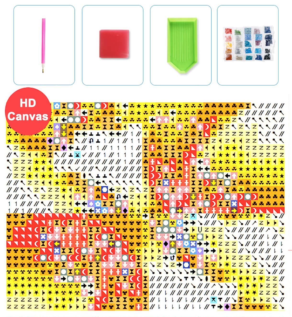Bimkole 5D Diamond Painting Kits, Full Drill DIY Rhinestone Embroidery Set Paint with Diamonds Art by Number Kits Cross Stitch Home Wall Craft Decoration (12x16 inch)#b11379