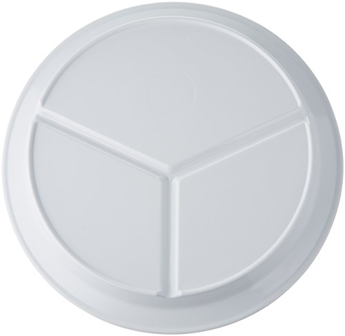 Sammons Preston Partitioned Scoop Dish, Melamine Divided Plate for Kids, Elderly, and Disabled, Divided Sections for Portion Control and Easy Scooping Walls for Limited Mobility, Adaptive Plate, Model:55502