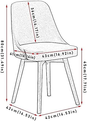 SHAWLA Chairs Cotton Linen Dining Chair,Solid Wood Reception Chair Kitchen Counter Makeup Room Lounge Counter Chairs Side Chair (Color:Dark Blue)