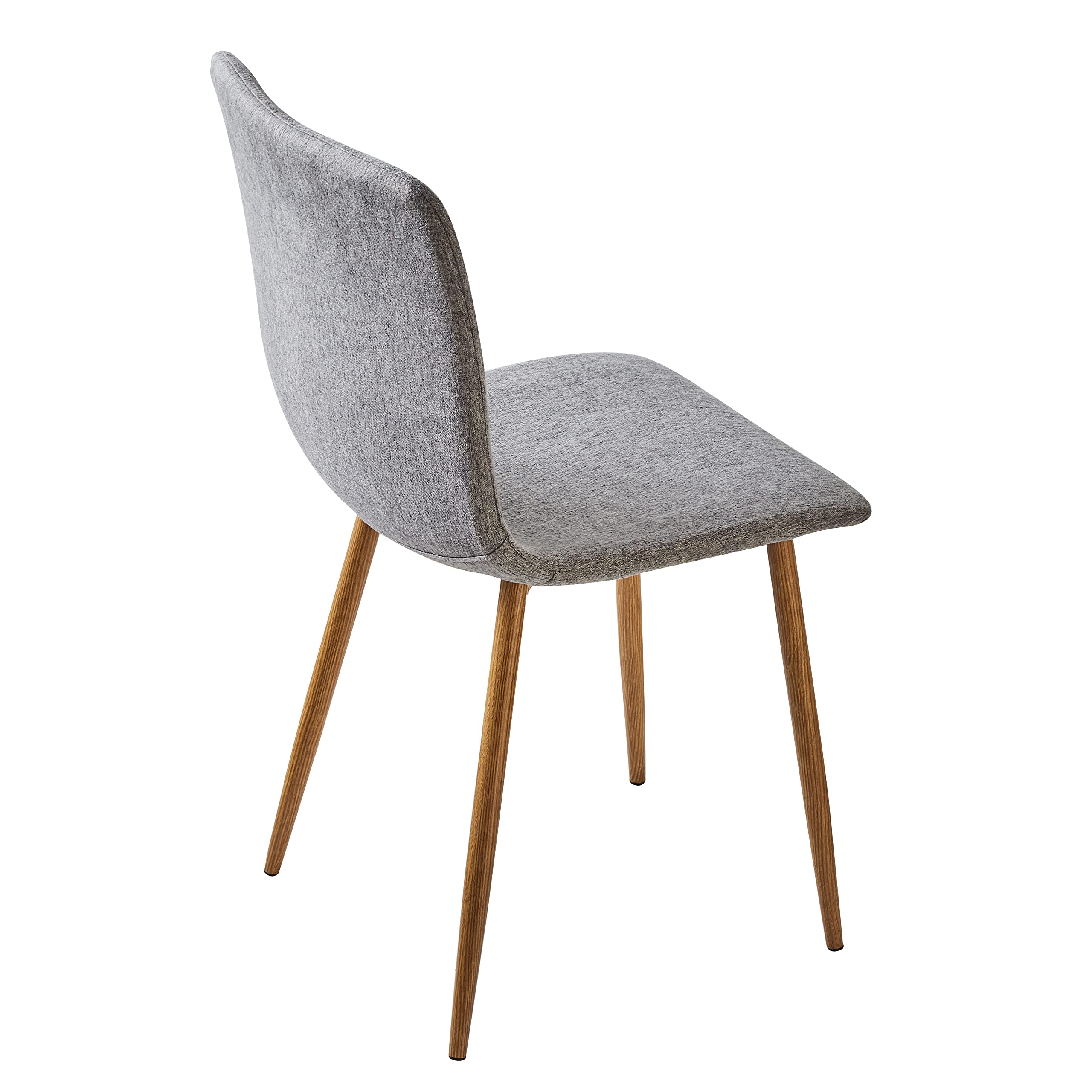 wOod-it Dining Chairs Set of 2, Pre Assembled Fabric Chair Set Upholstered with Oak Legs Mid Century Modern for Dining Room, Kitchen, 15.4" W x 16.5" D x 33.7" H