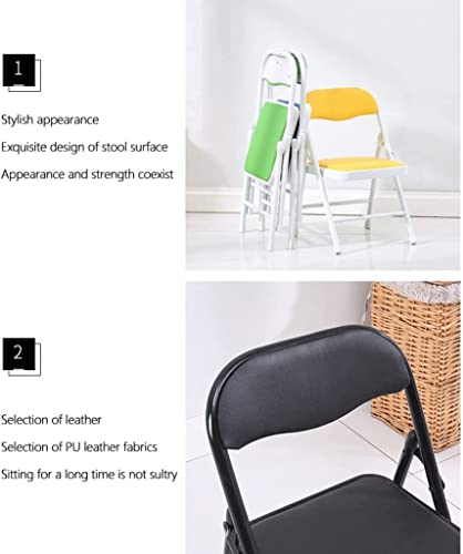 Chairs Chair Sturdy Folding Chair, Camping Chair, Padded Backrest, No Armrests, Household Dining Chairs Sturdy Legs Event Chair (Color : Orange, Size : 20.9in)