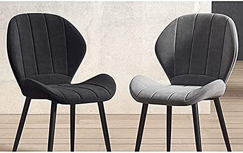 Chairs Chairs Set of 2 Dining Chairs withSeat and Cushioned Backrest Leisure Chairs with Metal Legs for Dining Room and Dining Chairs (Color:Green)