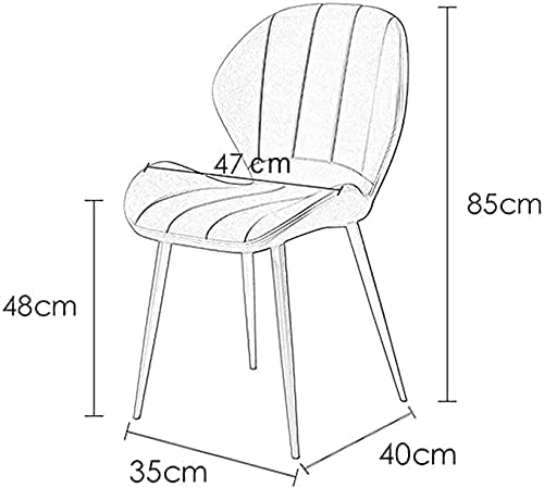 Chairs Chairs Set of 2 Dining Chairs withSeat and Cushioned Backrest Leisure Chairs with Metal Legs for Dining Room and Dining Chairs (Color:Green)