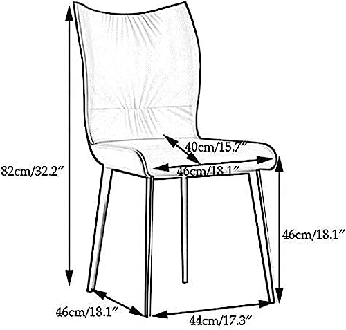 Chairs Kitchen Dining Chairs Set of 4 Modern Upholstered Dining Chairs Soft PU Leather Cushion Seat Business Reception Chair (Color:Orange)