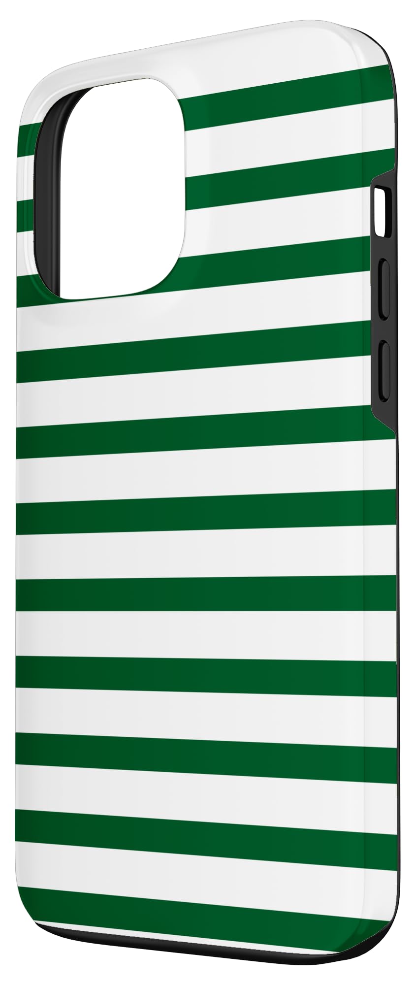 iPhone 13 Pro Max Green White Stripes Pattern Case