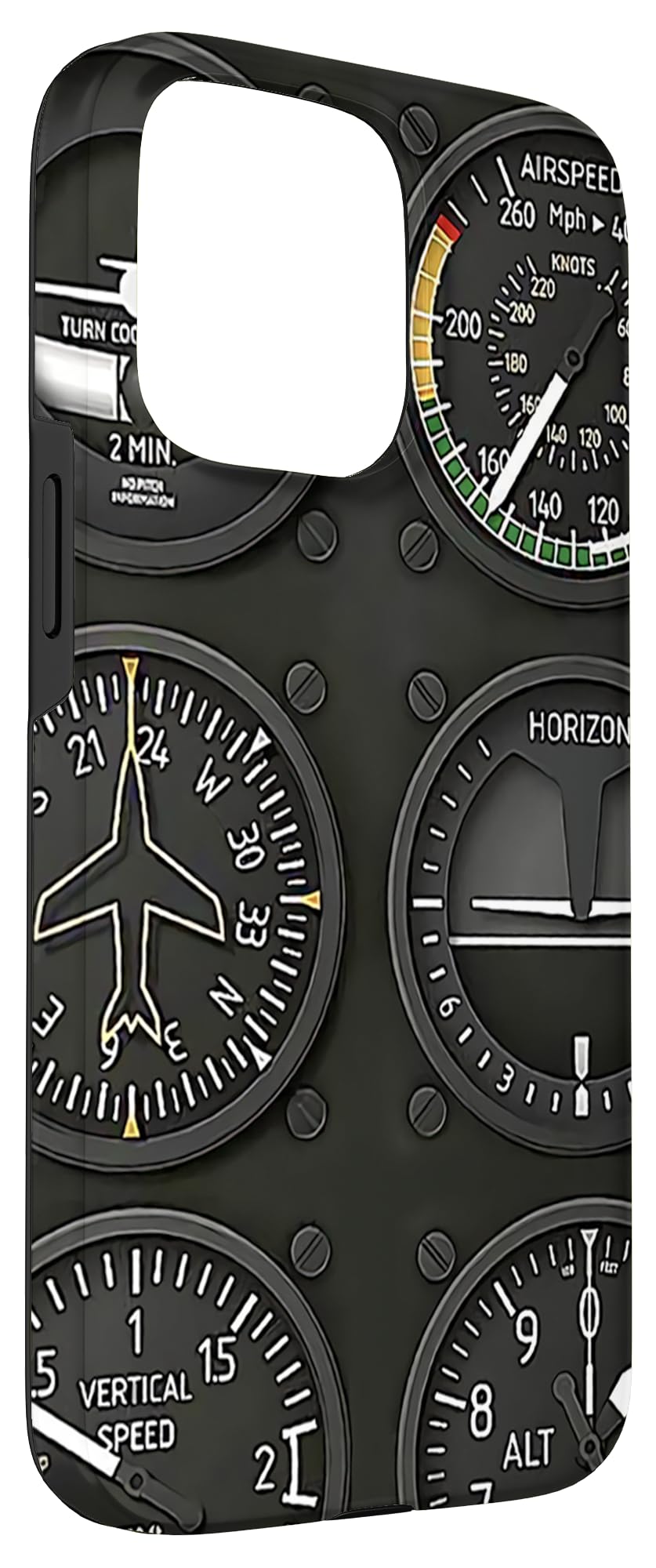 iPhone 15 Pro Max Vintage Airplane Instruments Aircraft Aviation Pilot Gifts Case