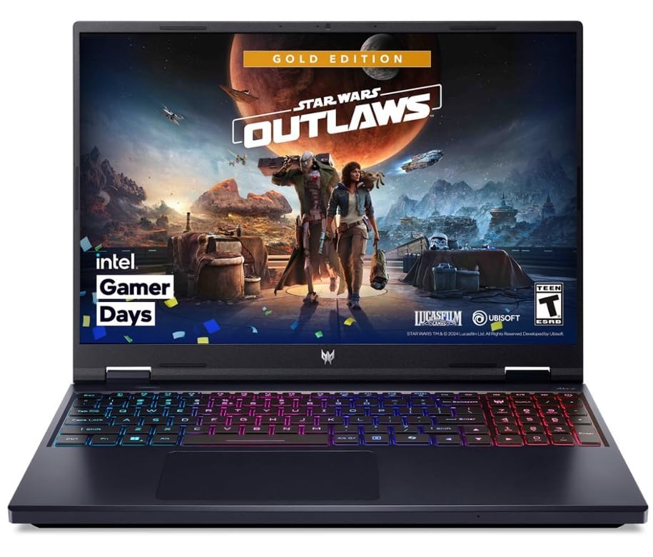 acer Predator Helios Neo Gaming Laptop 16.0" 165 Hz IPS WUXGA Display (Intel i9-14900HX, 16GB DDR5, 1TB SSD, GeForce RTX 4060 8GB, RGB KB, 2 Thunderbolt 4, WiFi 6, Win11H) w/Dockztorm Hub