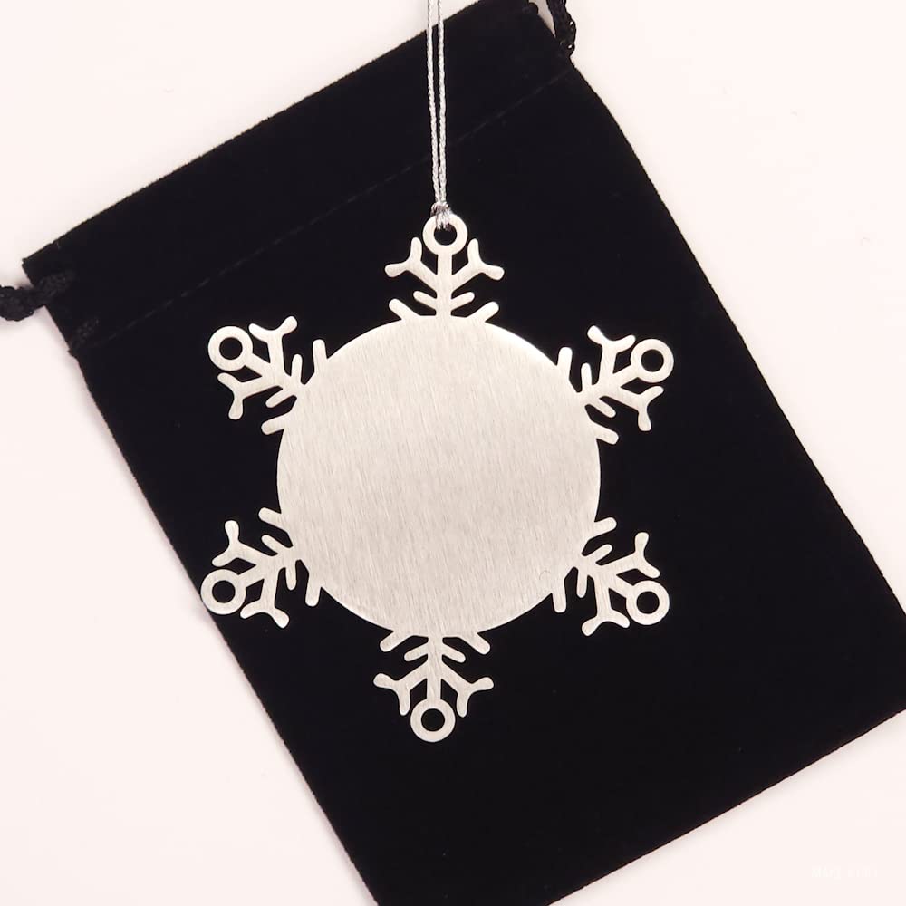 Thank You Gifts for Garbage Man Snowflake Ornament Christmas an Awesome Sanitation Engineer Waste Management Professional Collector Worker Dustman Garbageman Birthday Appreciation