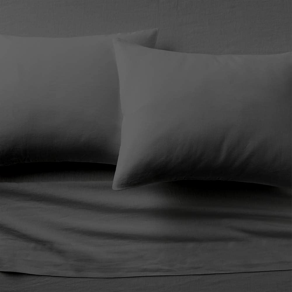 4 Piece Sheet Set Full (54"x75") Size Dark Grey Solid - 100% Egyptian Cotton, 600-Thread-Count Cooling Bed Sheets, 15 Inch Deep Pocket of Fitted Sheet, Egyptian Cotton Sheet For Full Size Bed