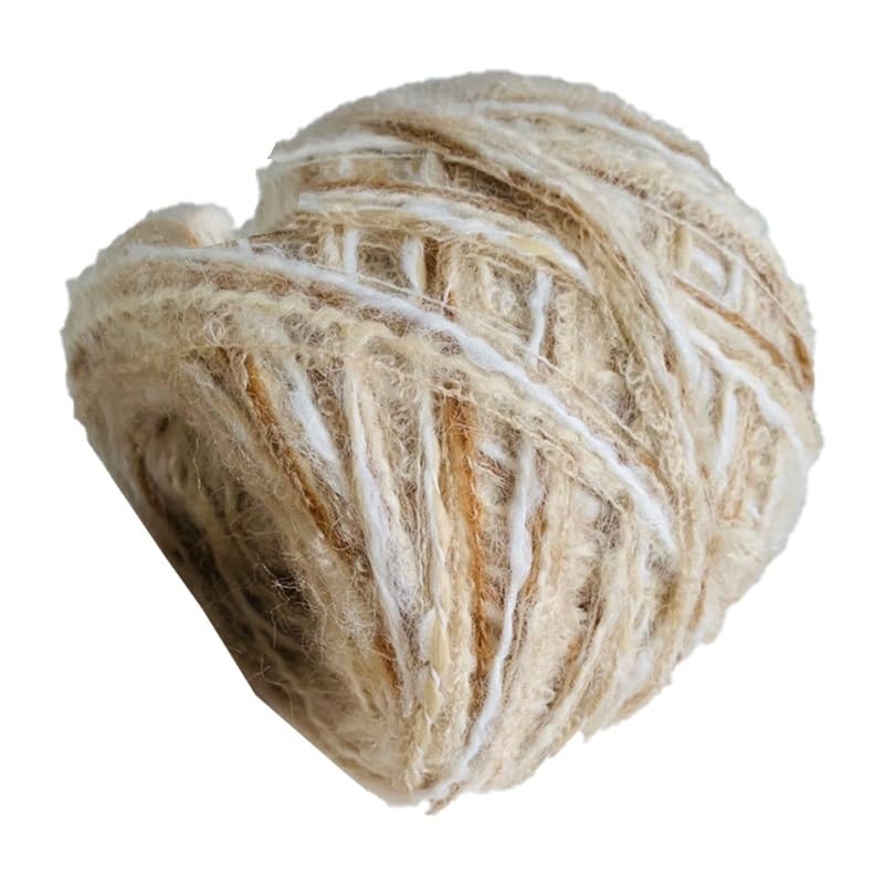 2PCS Oatmeal Milk Hand Mixed Yarn Fine Quality Flat Hand Knitting Crochet Colorful Blended Yarn Cotton Thread for Scarf (Color : B 2pcs)