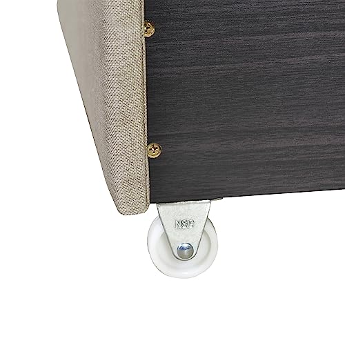 Goohome Queen Size Platform Bed with 2 Storage Drawers, Linen Upholstered Queen Bedframe with Headboard and Sturdy Wood Slats, Noise-Free, No Box Spring Needed, for Boys Girls Teenager