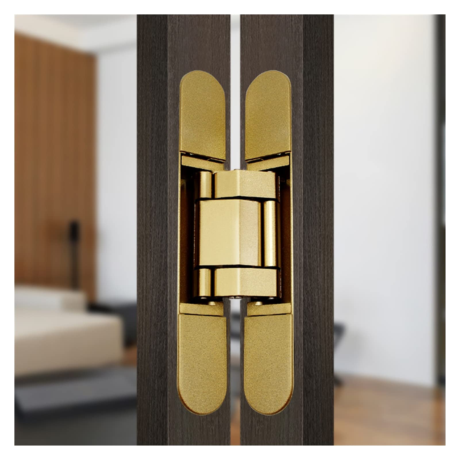 Hinges 40KG/80KG/120KG Hidden Folding Wood Door Heavy Duty Hinge Concealed Furniture Hardware Cabinet Hinge (Color : Black, Size : G80)