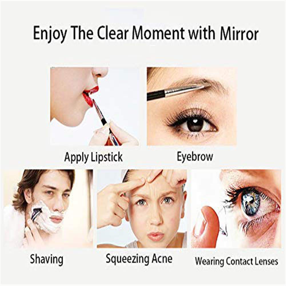 ESRADA Bathroom Mirror Makeup Mirror Extendable Single Side Bathroom Mirror 3X Magnification Folding Round Shape Cosmetic Vanity Mirror (Metal 8.5inch)