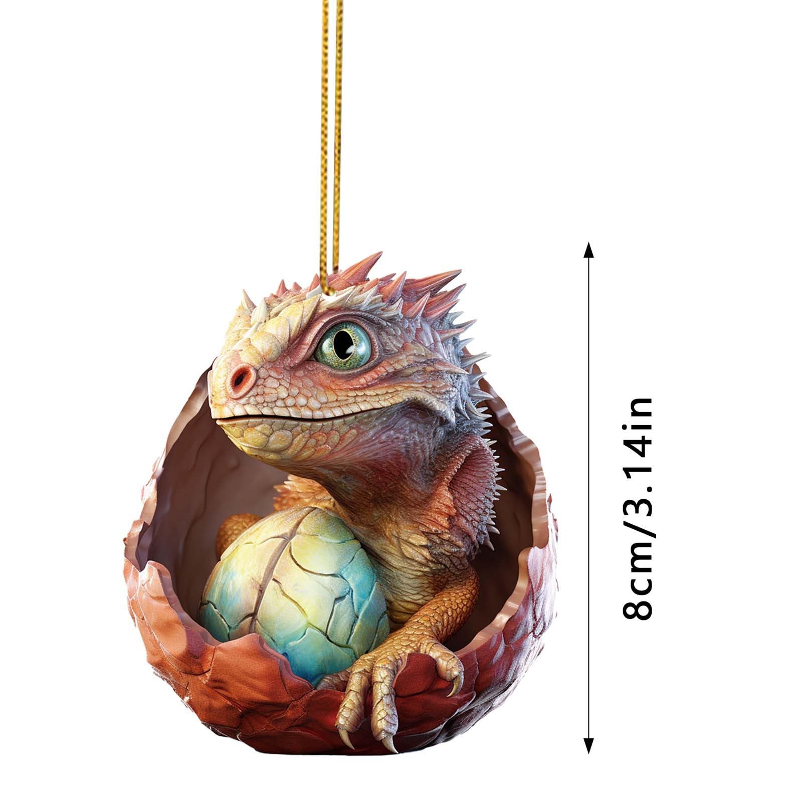 Acrylic Christmas Tree Decorations 1Pc Baby Dragon Ornaments Xmas Hanging Holiday Ornaments for Christmas Tree New Year Pendants Cute for Tiny Christmas Tree Party Craft