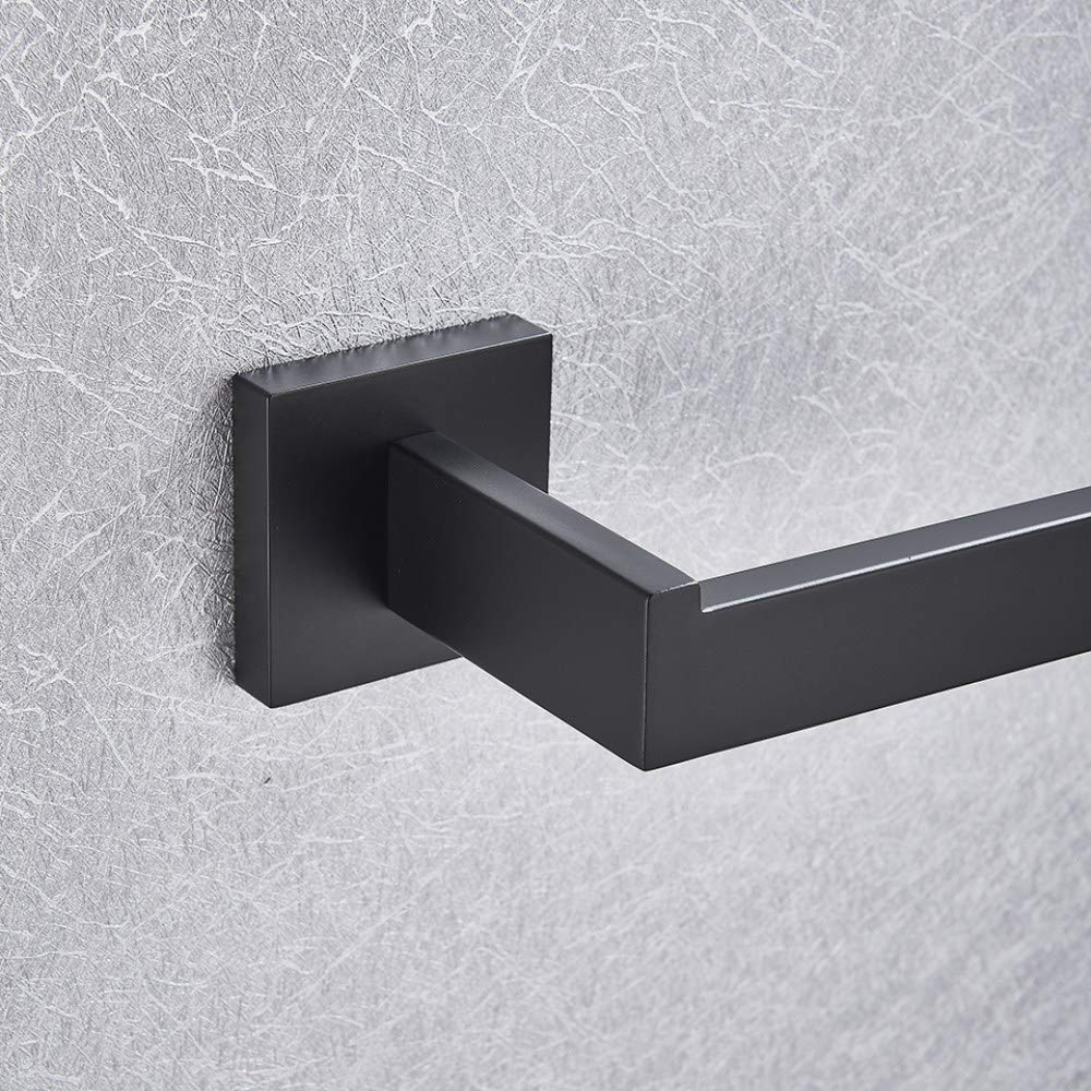 Bathroom Hardware Black Robe Hook Towel Rail Bar Rack Shelf Hanger Tissue Toilet Roll Paper Holder Wall Bathroom Accessories,1 Towel Rail