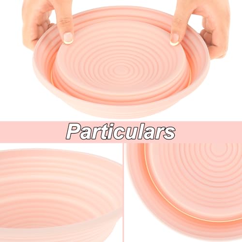 2Pcs Bread Proofing Basket Silicone, Collapsible Sourdough Bread Baking Supplies Dough Proofing Bowl Containers Oven Safe Baking Gifts for Bakers, 9inchs (A)