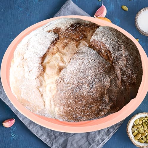 2Pcs Bread Proofing Basket Silicone, Collapsible Sourdough Bread Baking Supplies Dough Proofing Bowl Containers Oven Safe Baking Gifts for Bakers, 9inchs (A)