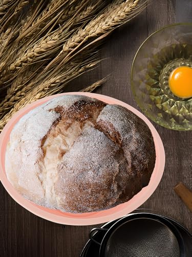 2Pcs Bread Proofing Basket Silicone, Collapsible Sourdough Bread Baking Supplies Dough Proofing Bowl Containers Oven Safe Baking Gifts for Bakers, 9inchs (A)