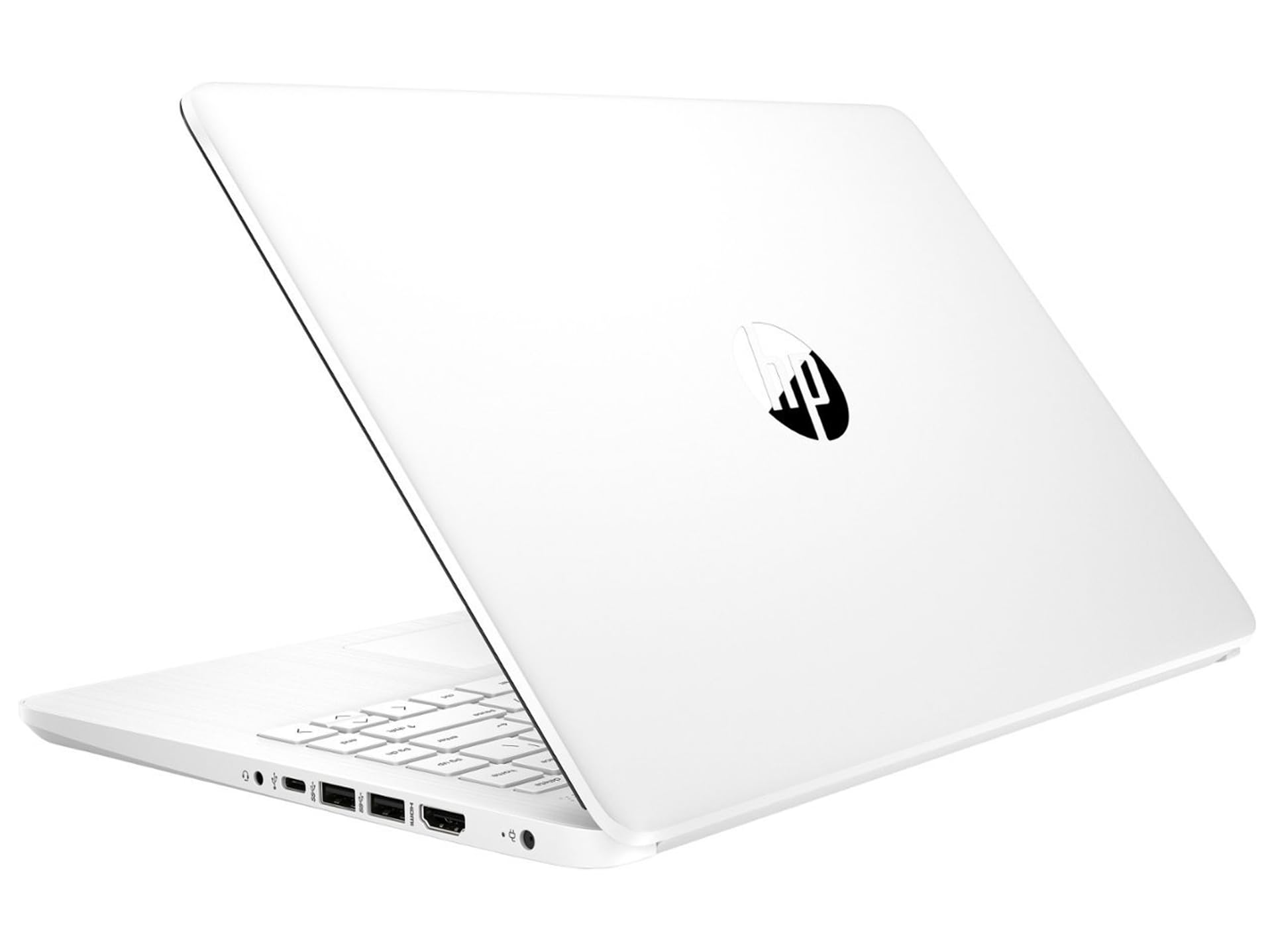 HP Premium 14-inch HD Laptop| Intel Celeron N4120 to 2.8GHz 16GB RAM 64GB SSD| Webcam Fast Charge Bluetooth HDMI USB-C Wi-Fi| Win 11 S with 1 Year MS 365| LIONEYE HDMI Cable| White (Renewed)