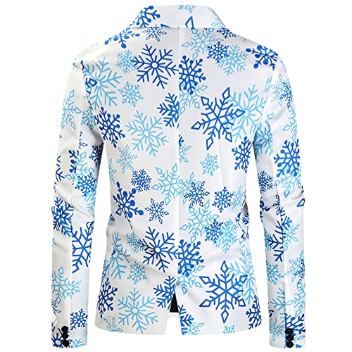 Stylish Christmas Suits for Men - Santa Claus Costumes, One Button Ugly Christmas Jacket & Blazer for Party, Prom, Wedding