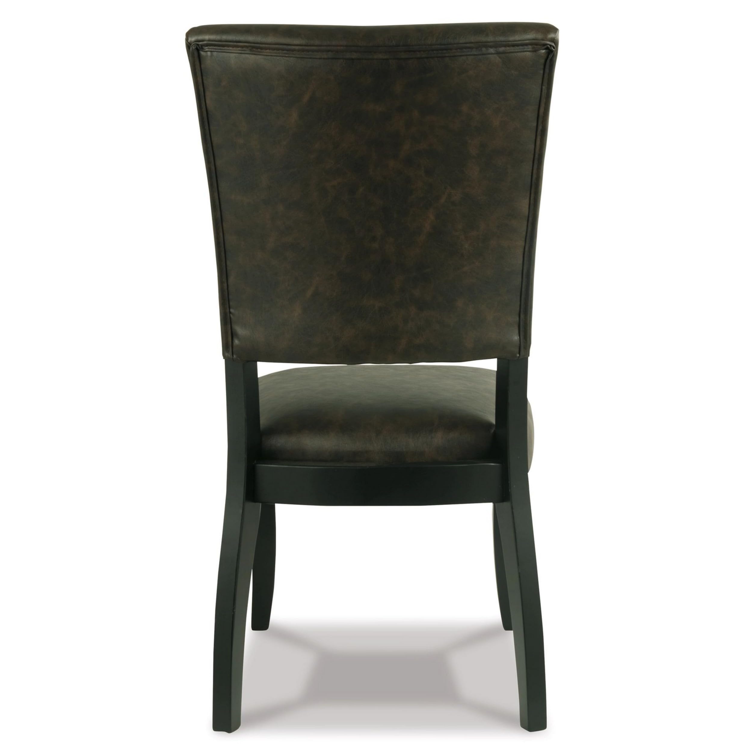 Benjara 21 Inch Dining Side Chair, Set of 2, Cushioned Seating, Brown Upholstery