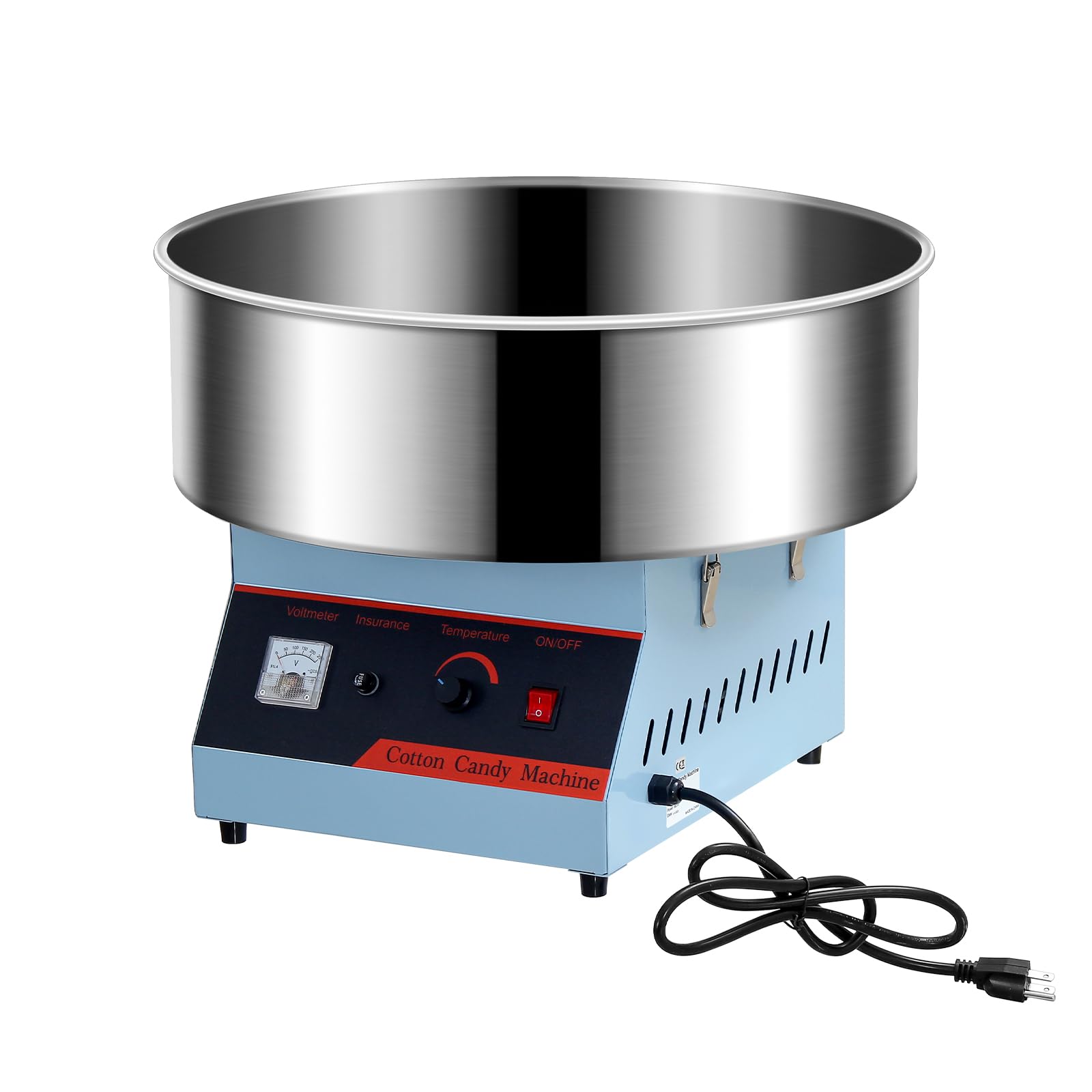 KODOM Cotton Candy Machine 1050W, Electric Commercial Cotton Candy Maker w/Stainless Steel Bowl, Candy Floss Machine Gift for Kids Birthday Family Party Halloween Christmas Festivals Blue