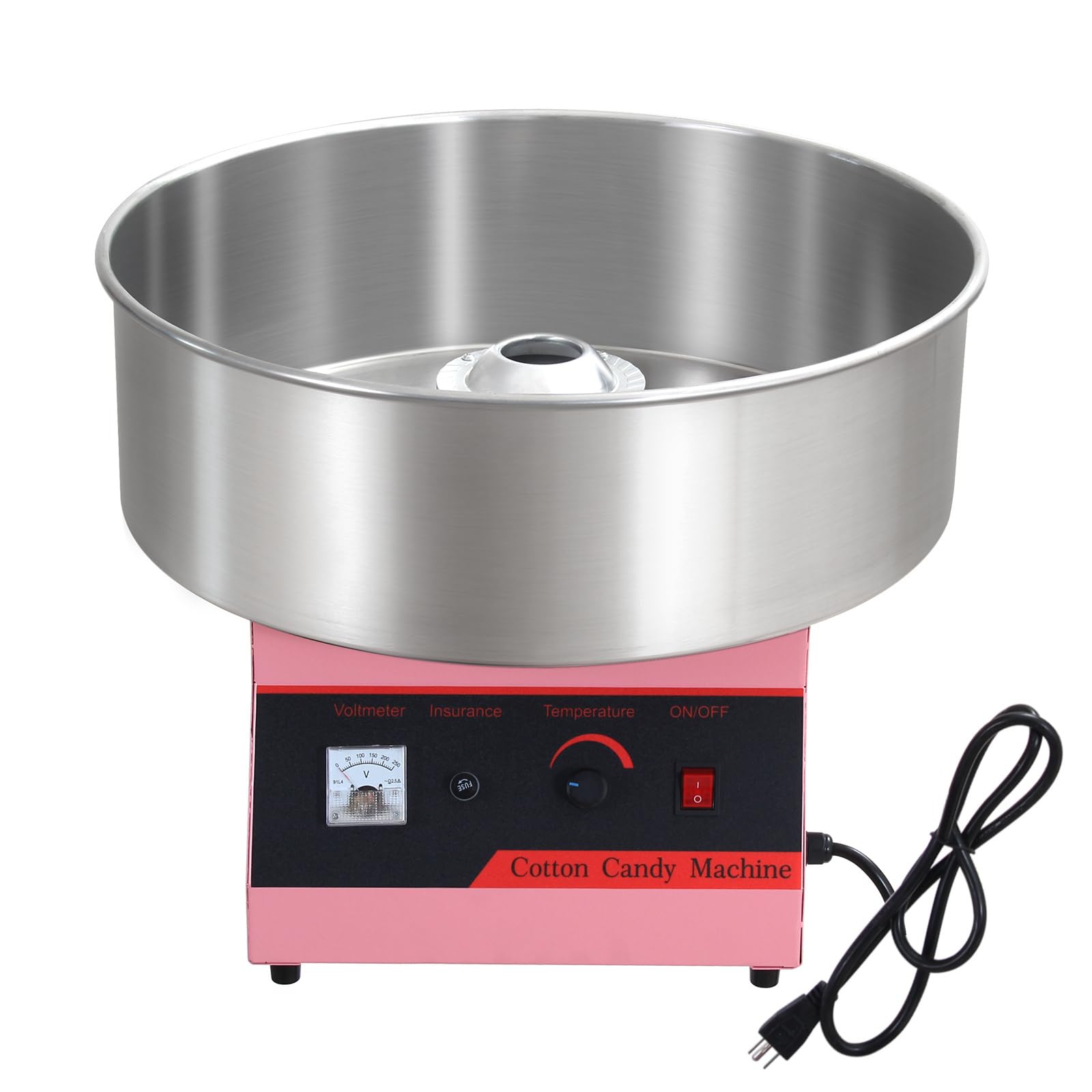 Cotton Candy Machine Commercial, Electric Cotton Candy Maker, 1080W Candy Floss Maker, Perfect for Family Party Amusement Park Carnival,Pink