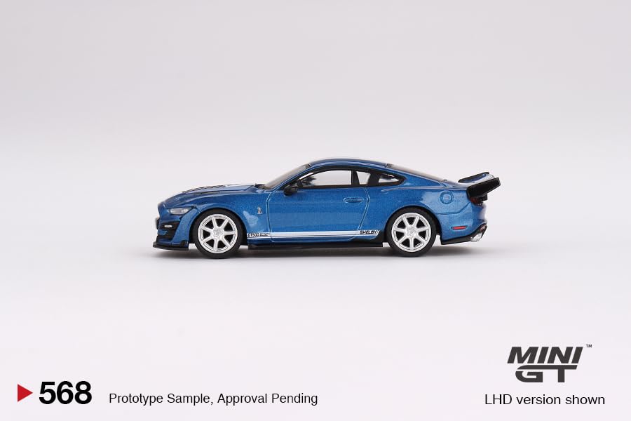 True Scale Miniatures Model Car Compatible with Shelby GT500 Dragon Snake Concept Ford Performance Blue 1/64 Diecast Model Car MGT00568
