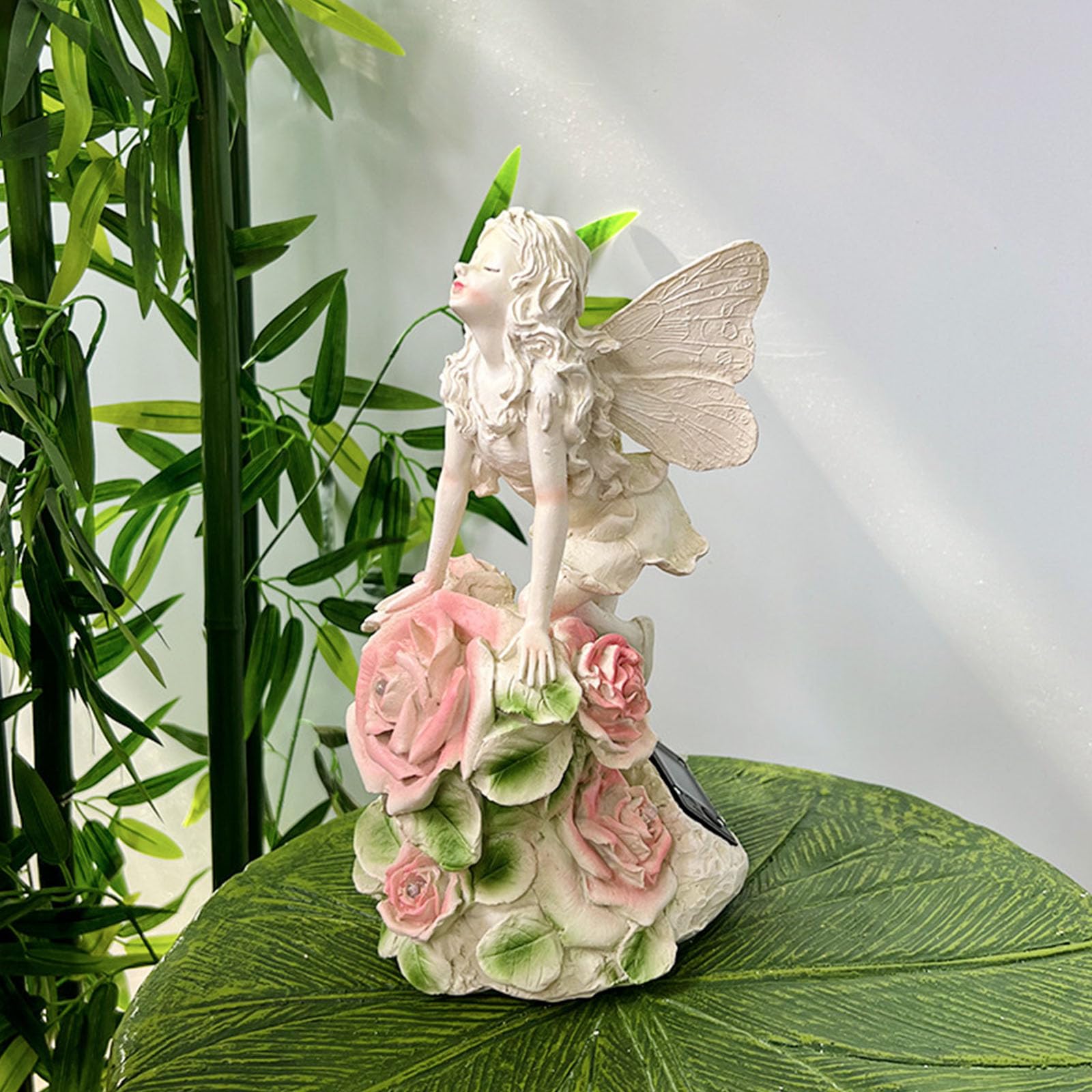 ANXPTIME Solar-Powered Flower Lamp Sturdy Resin Patio Lamp Unique Yard Ornament Garden Light Patio Villas Decoration Solar Lamp Outdoor Solar Light Yard Light Decorative Light